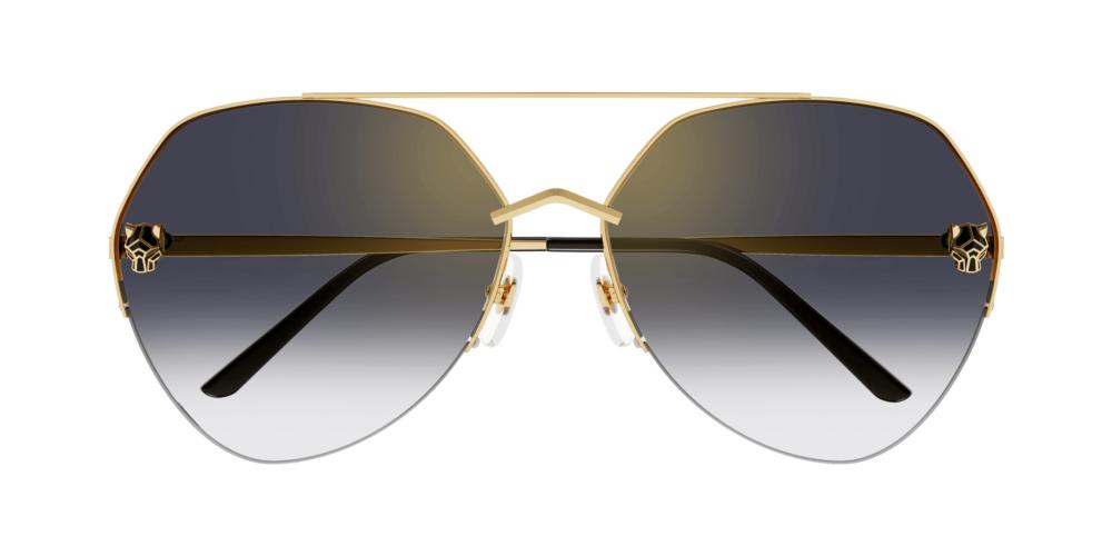 Cartier Panthère de Cartier CT0355S women Gold Visor Sunglasses ...