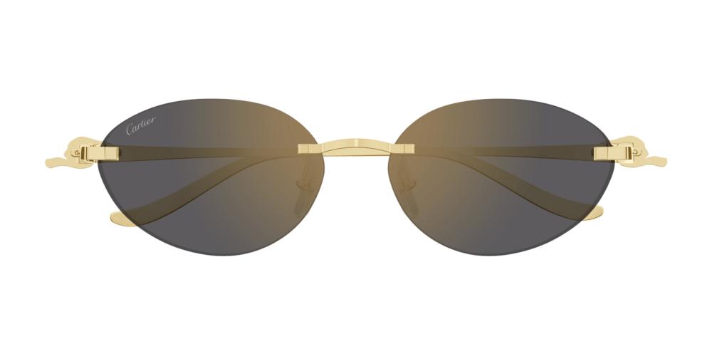Cartier Panthère De Cartier Ct0504s Women Gold Round Sunglasses ...