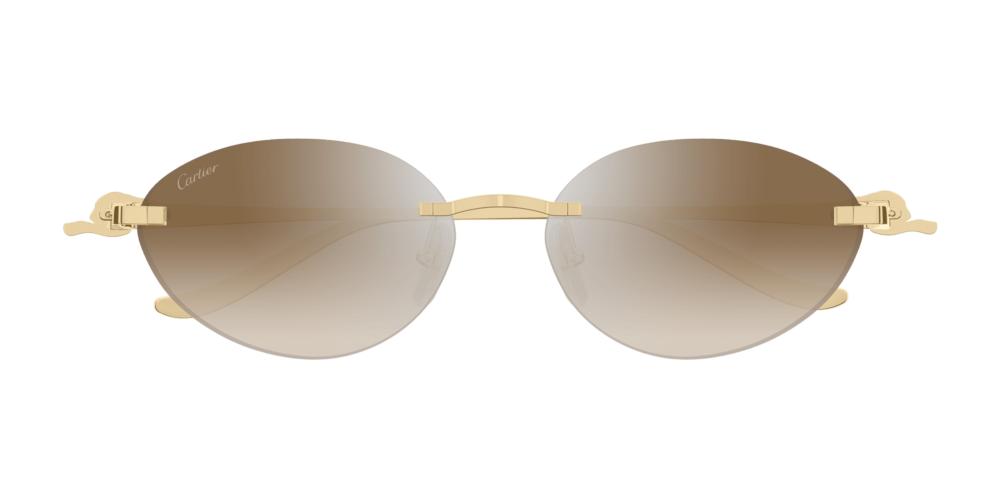 Cartier CT0504S women Gold Round Sunglasses – Otticanet USA