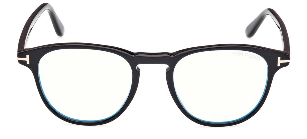 Tom Ford FT5899-B BLUE BLOCK men Black Squared Eyeglasses – Otticanet USA