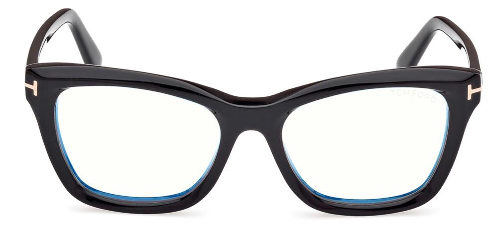 Tom Ford Ft5909-b Blue Block Women Black Cat Eye Eyeglasses – Otticanet USA