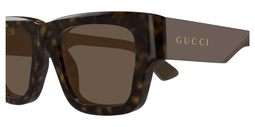 Gucci GG1668S men Havana Squared Sunglasses – Otticanet USA