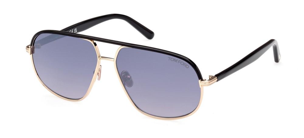 Tom Ford MAXWELL FT 1019 unisex Rose gold Pilot Sunglasses – Otticanet USA