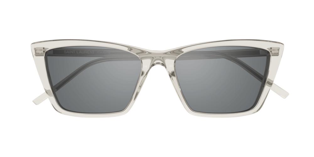 Saint Laurent Mica Thin Sun Sl 737 Women Transparent Squared Sunglasses ...