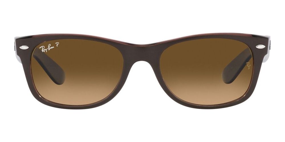 Ray-Ban NEW WAYFARER RB 2132 unisex Brown Squared Sunglasses ...