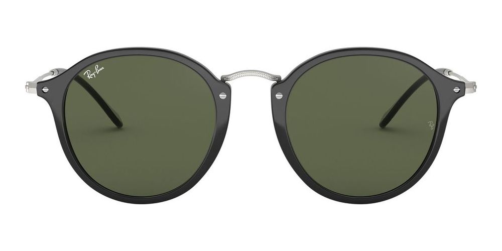 Ray-ban Round Fleck Rb 2447 Unisex Black Round Sunglasses – Otticanet