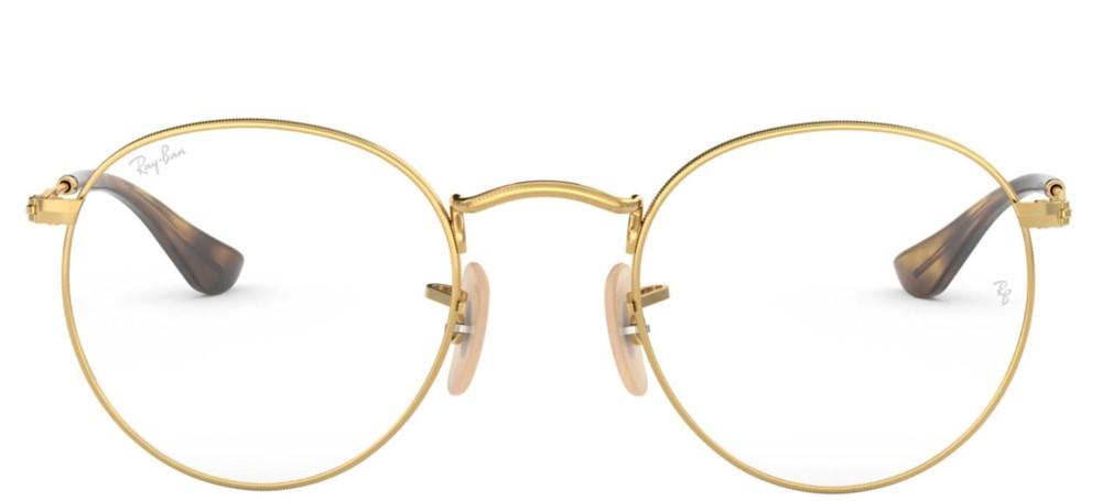 Ray-Ban ROUND METAL RX 3447V unisex Gold Round Eyeglasses – Otticanet USA