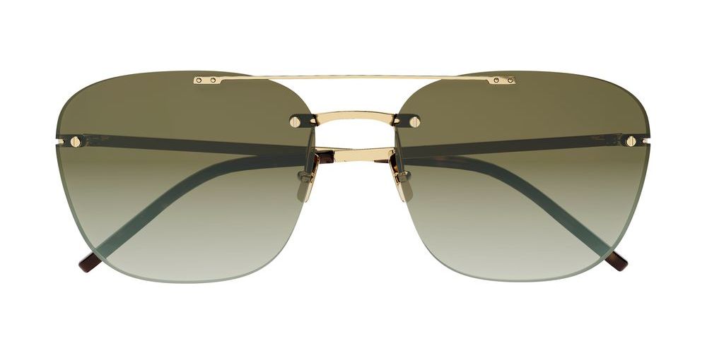Saint Laurent Sl 309 Rimless Unisex Gold Geometric Sunglasses – Otticanet