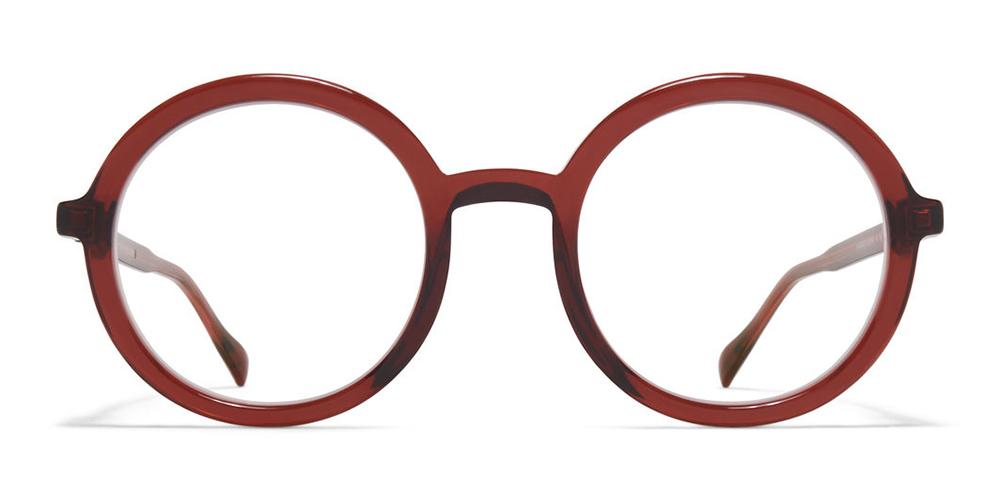 Mykita Teema Unisex Red Round Eyeglasses – Otticanet